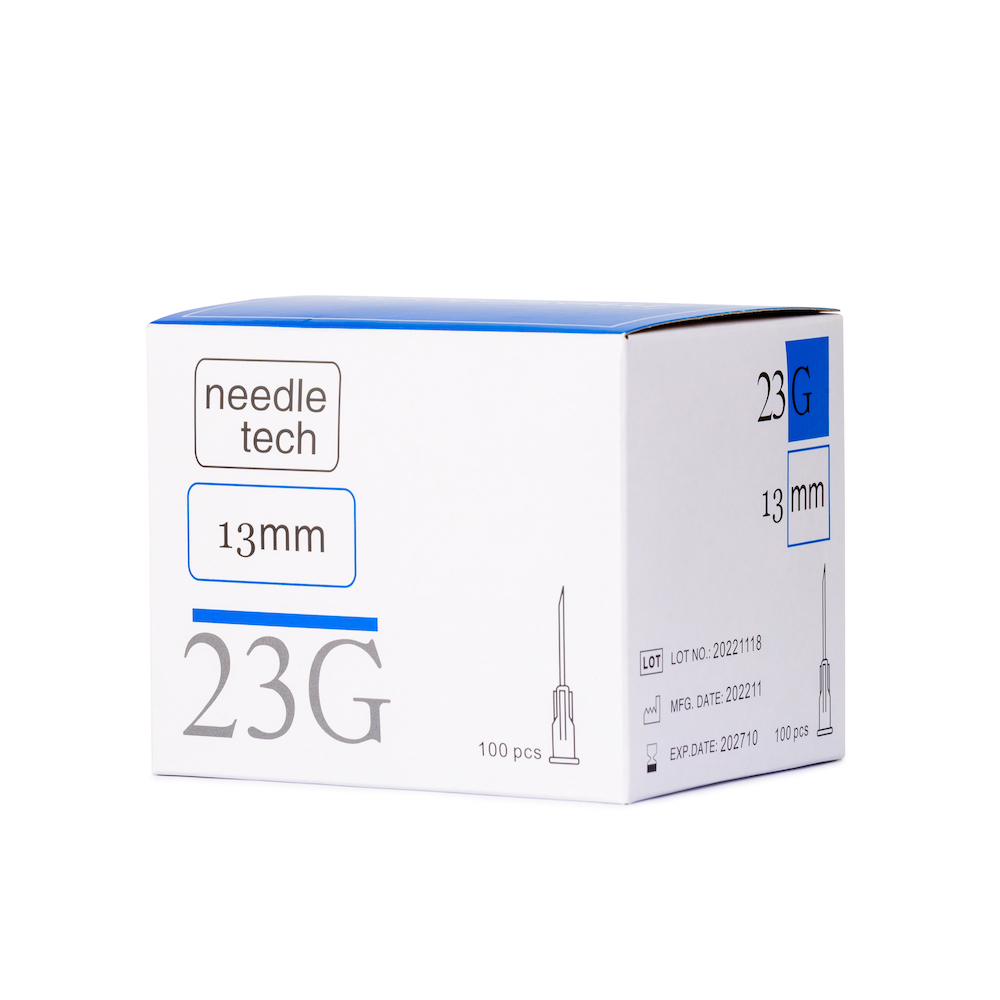 NEEDLETECH 23G - (13mm) Sterile hypodermic needle - HYPODERMISCHE NADELN - mesoskinline - Non ...